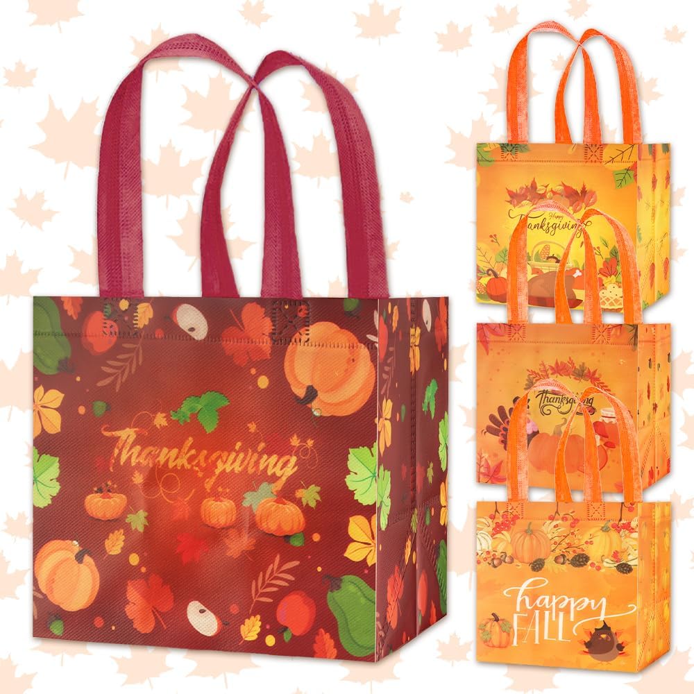 Amazon.com: Hying 12PCS Thanksgiving Gift Bags for Gift Wrap Kids ...