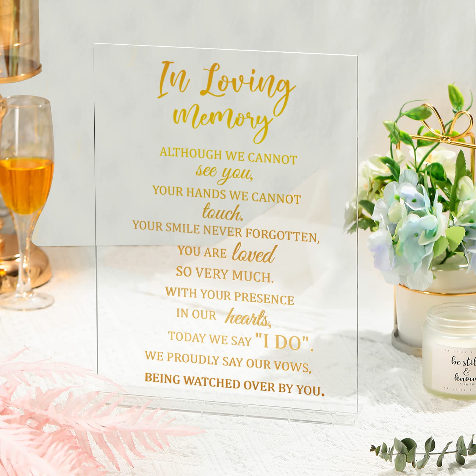 Amazon.com: Wedding Memorial Sign In Loving Memory Wedding Sign 8.3 x ...