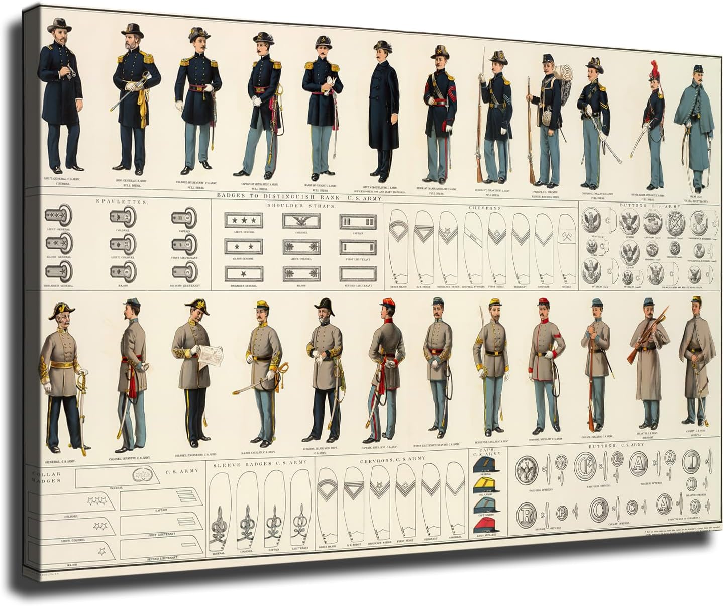Amazon.com: JoebO US Civil War Uniforms Union Confederate Soldiers ...