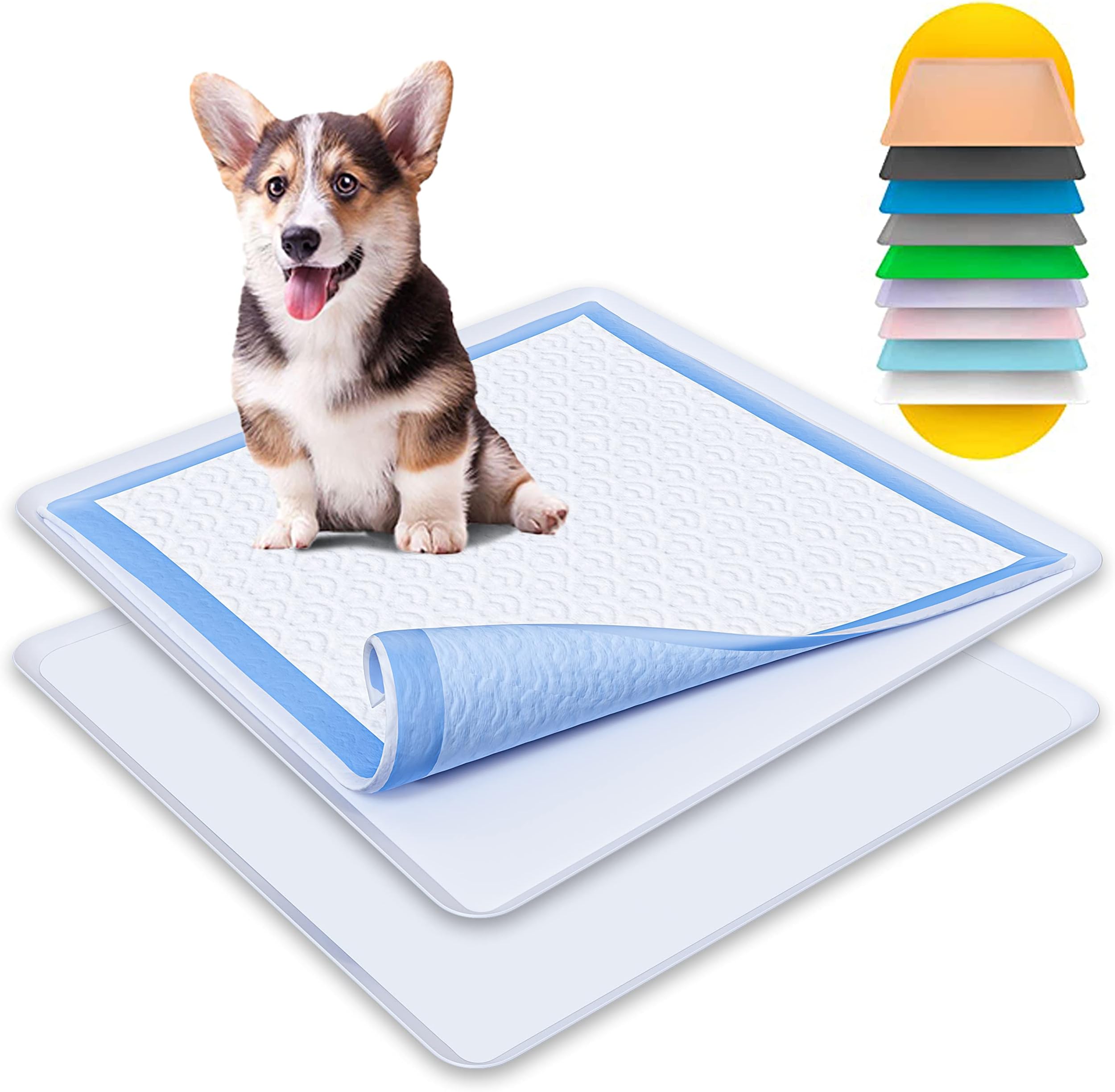 Amazon.com: Skywin Dog Puppy Pad Holder Tray - 2 Pack for 24x24 Inches ...