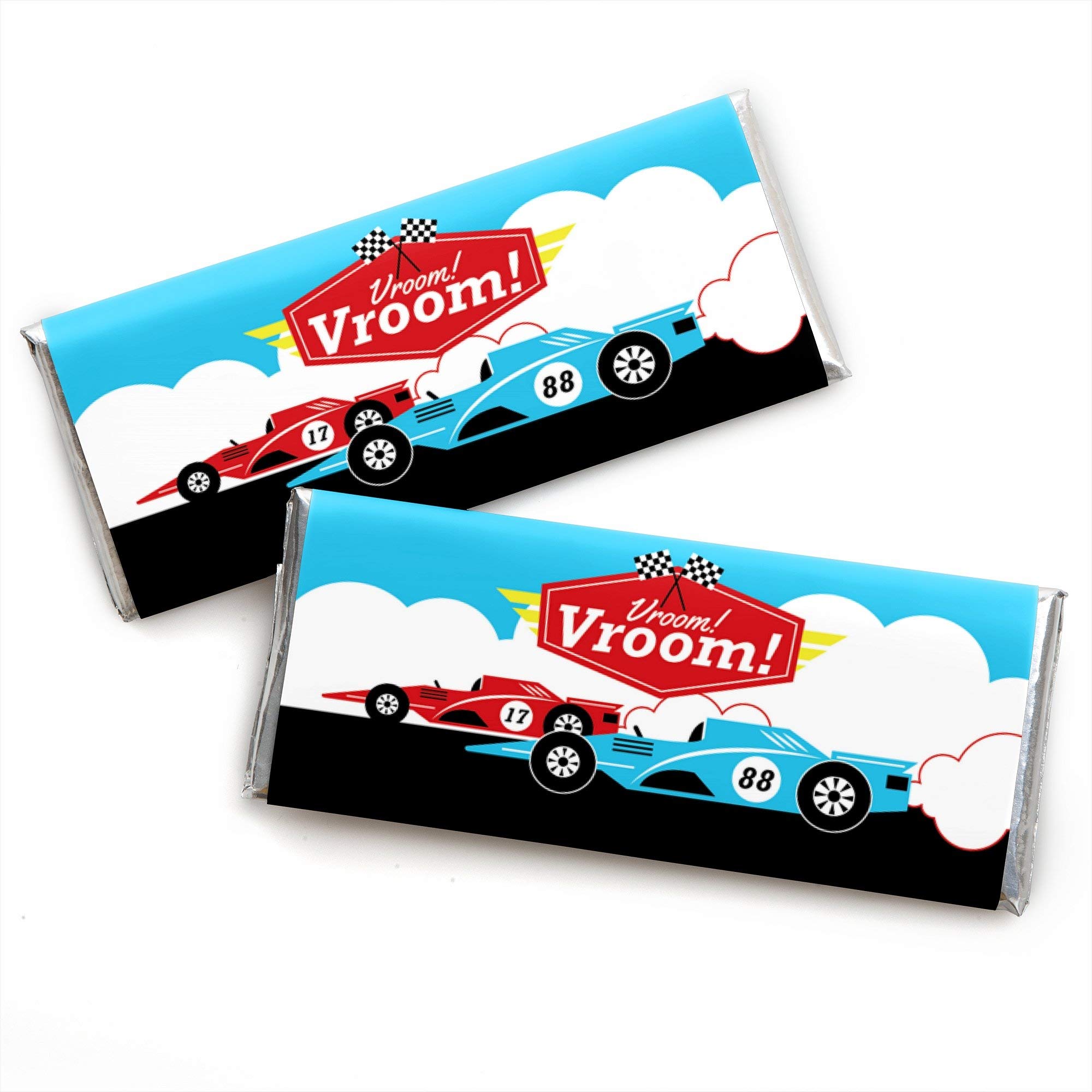 Amazon.com: Big Dot of Happiness Let's Go Racing - Candy Bar Wrapper ...