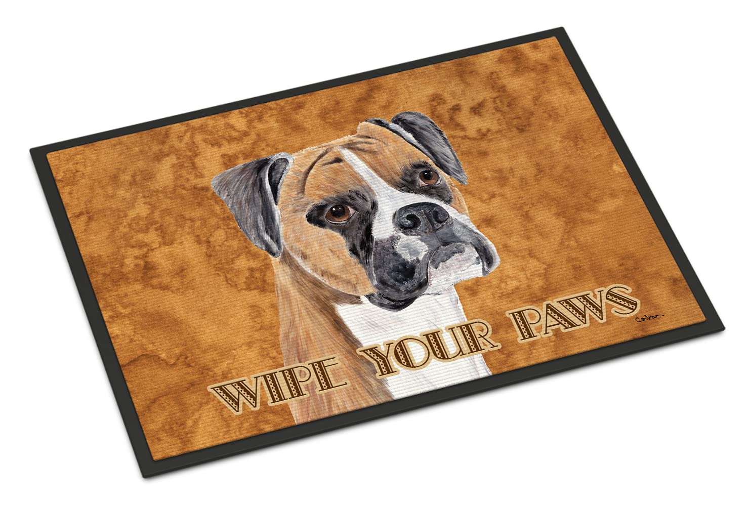 Caroline's Treasures SC9121JMAT Boxer Wipe Your Paws Doormat 24x36 ...