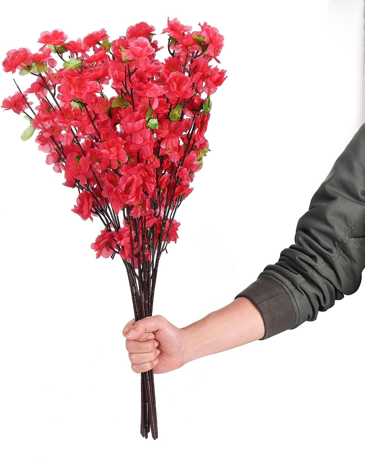 Amazon.com: PRTECY 10PCS Artificial Cherry Blossom Flower Branches, 25. ...