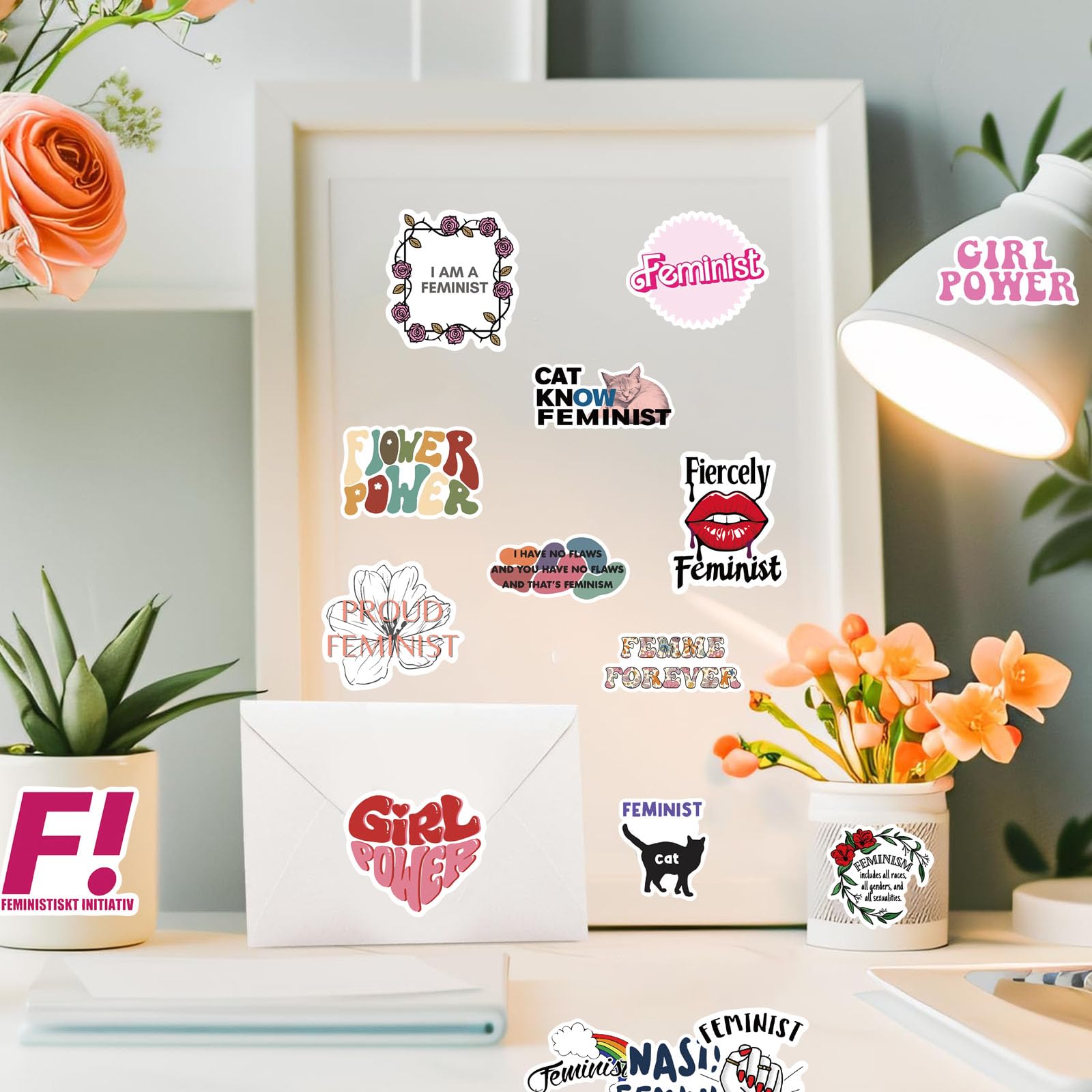 Snapklik.com : RAYNEMB 50 Pcs Inspirational Feminist Stickers Pack ...