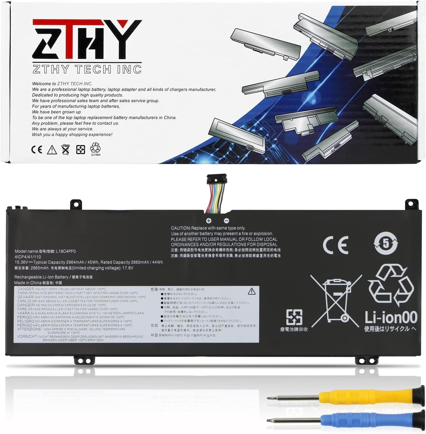 Amazon.com: L18C4PF0 L18M4PF0 Laptop Battery Replacement for Lenovo ...