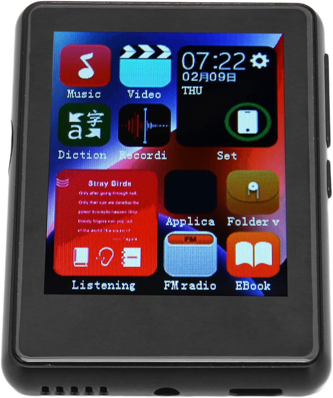 Mp3 Player, 2.4 Inch HD Full Touch Screen Support Recording Music ...
