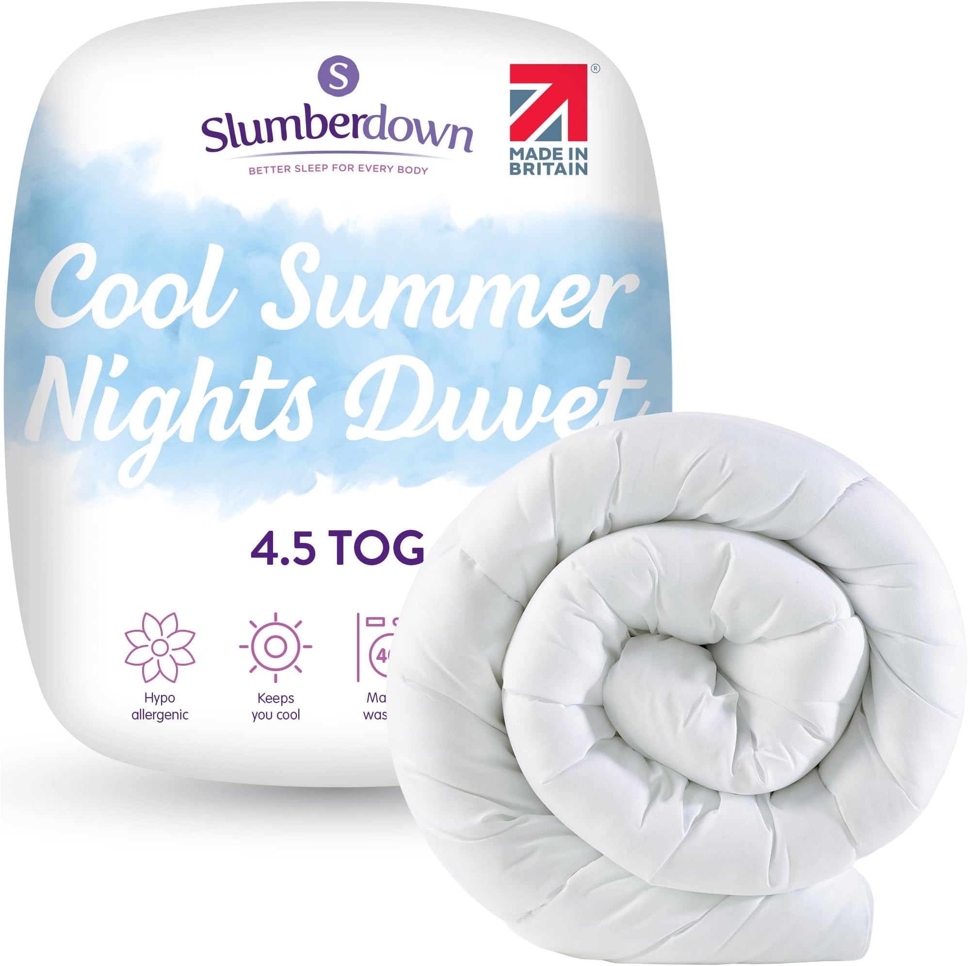 Slumberdown Cool Summer Nights Super King Duvet - 4.5 Tog Lightweight ...