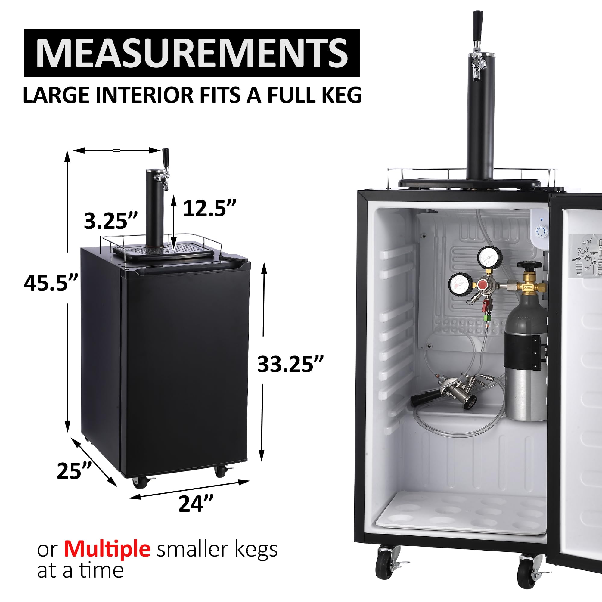 Freezer Kegerator Size True TDR32 RISZ1 L S S 1 32" Single Tap