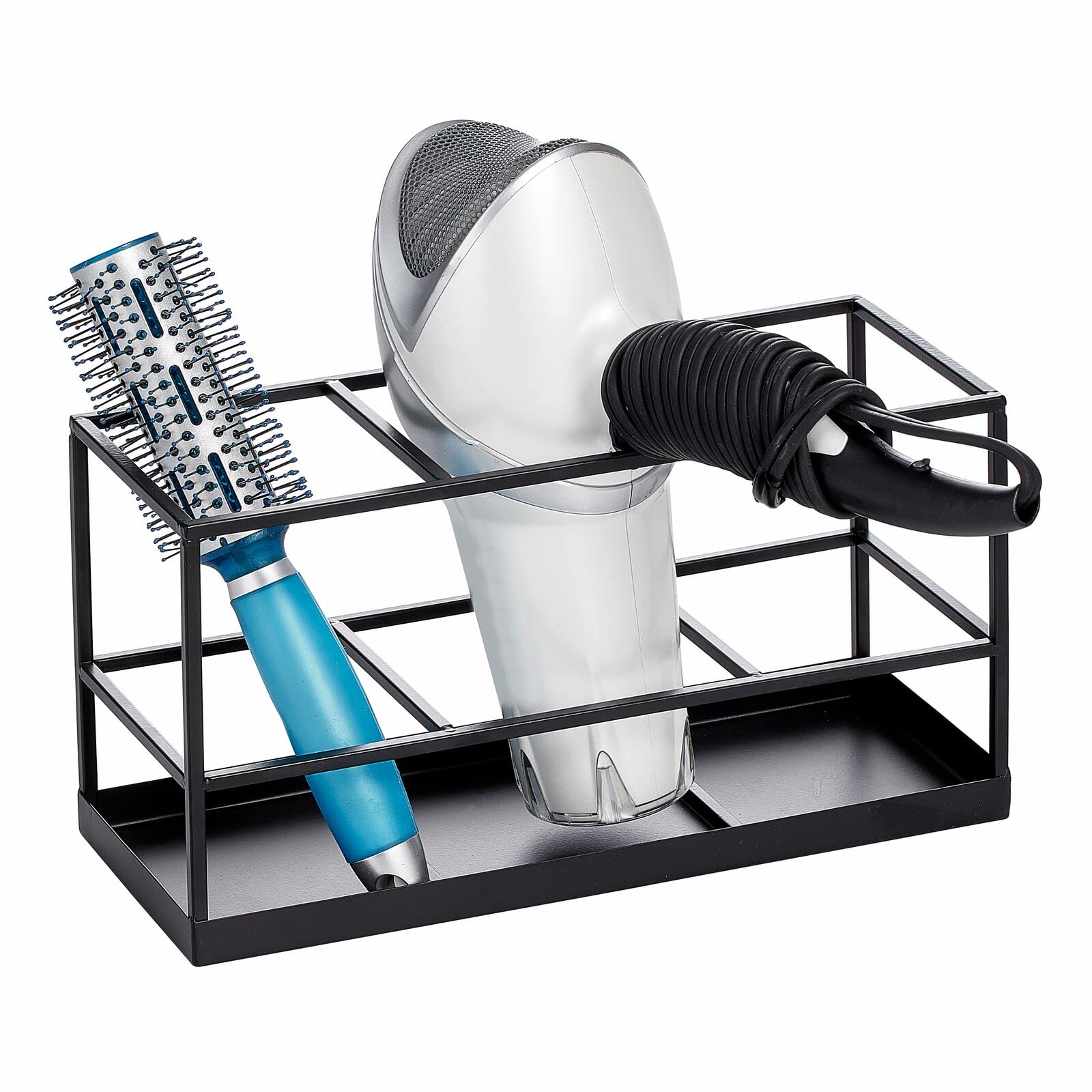 Amazon.com: mDesign Steel Bathroom Countertop Hair Tool Storage ...