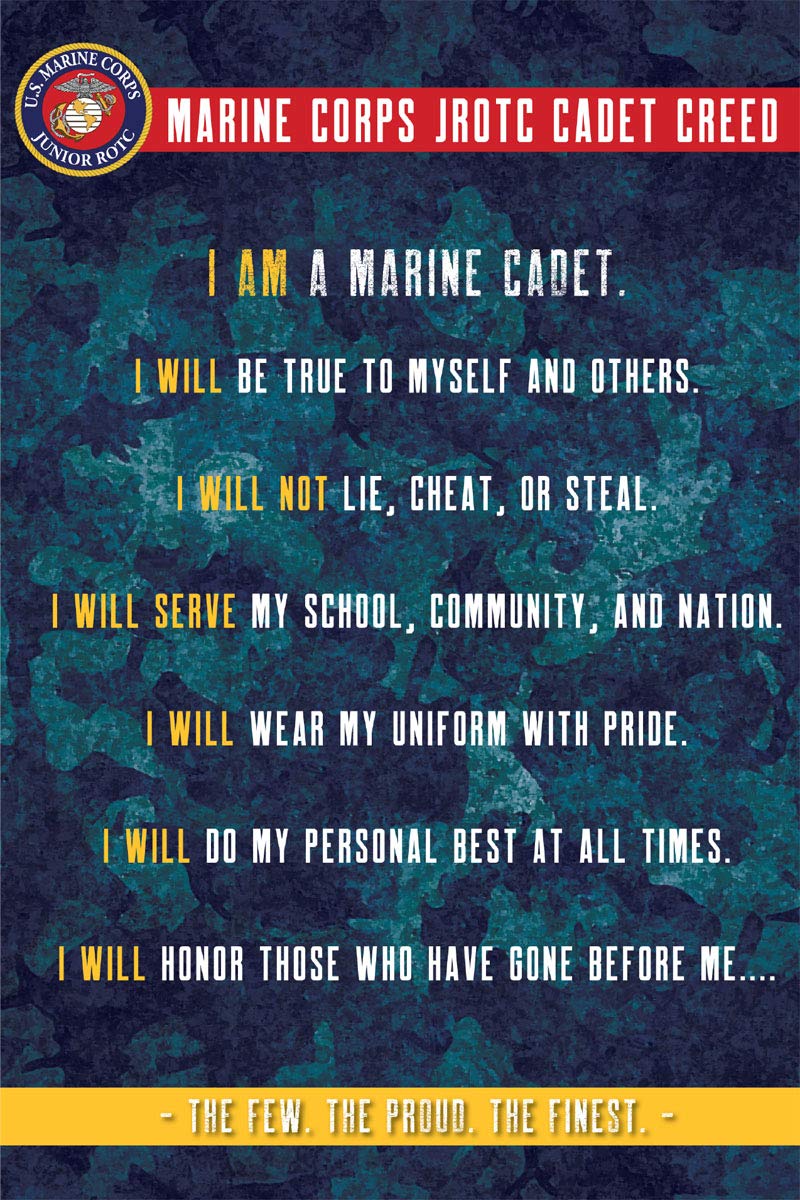 Jrotc Creed The Supply Room Navy JROTC Cadet Creed Unframed Gloss