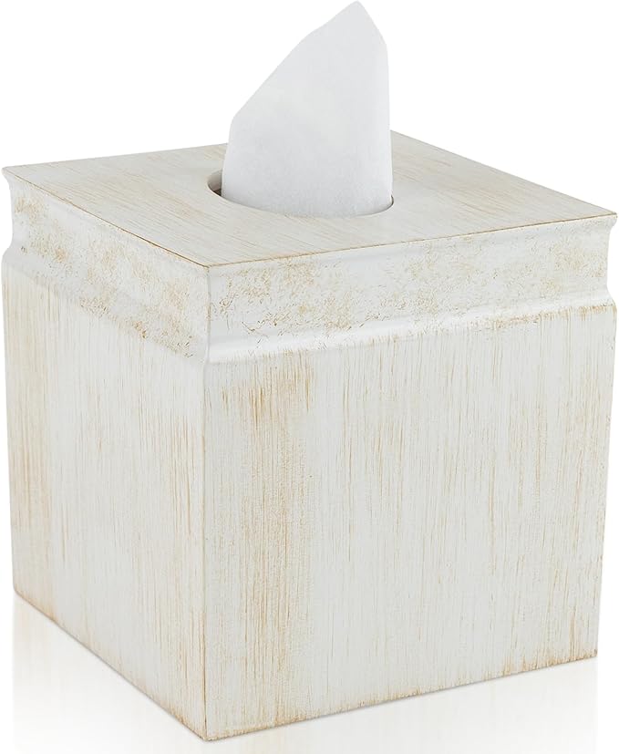 Amazon.com: Rustic Luxe Tissue Box Cover Square – Decorative Beige ...
