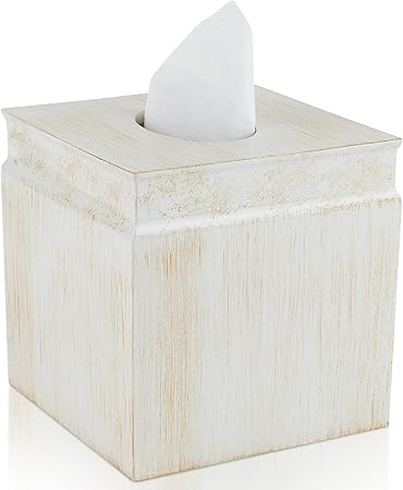 Amazon.com: Rustic Luxe Tissue Box Cover Square – Decorative Beige ...