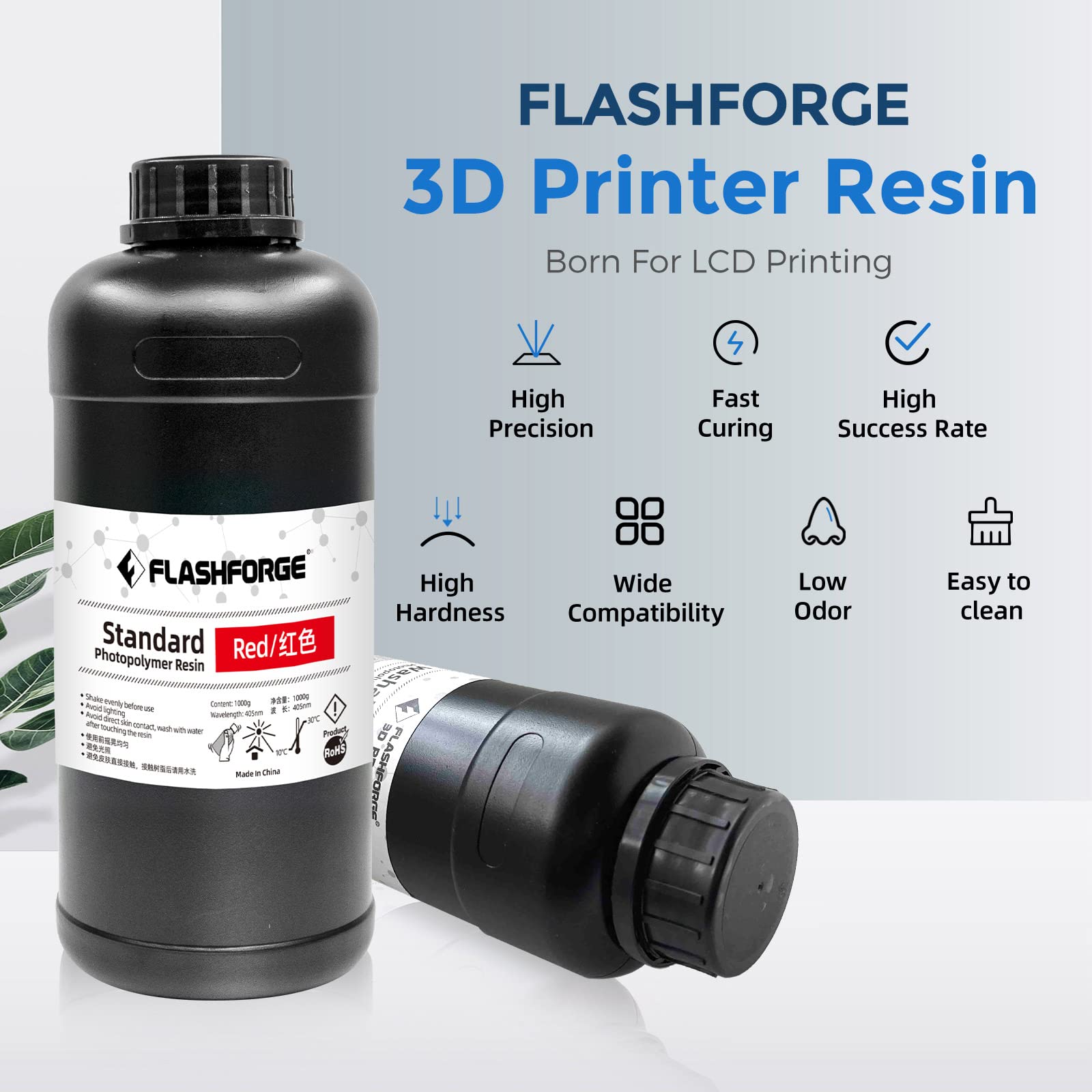 Snapklik.com : FLASHFORGE 3D Printer Resin, LCD UV-Fast-Curing Resin ...