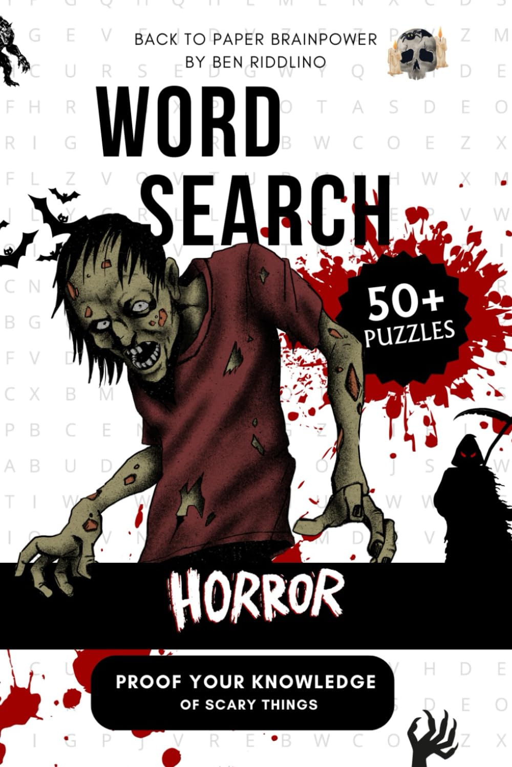 Horror Word Search Puzzle Book: Word Searches for adults about Scary ...