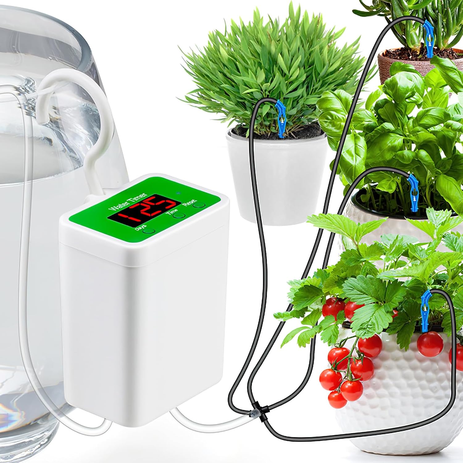 Senprity Automatic Drip Irrigation Kit, Self Watering Kit for 12 Potted ...