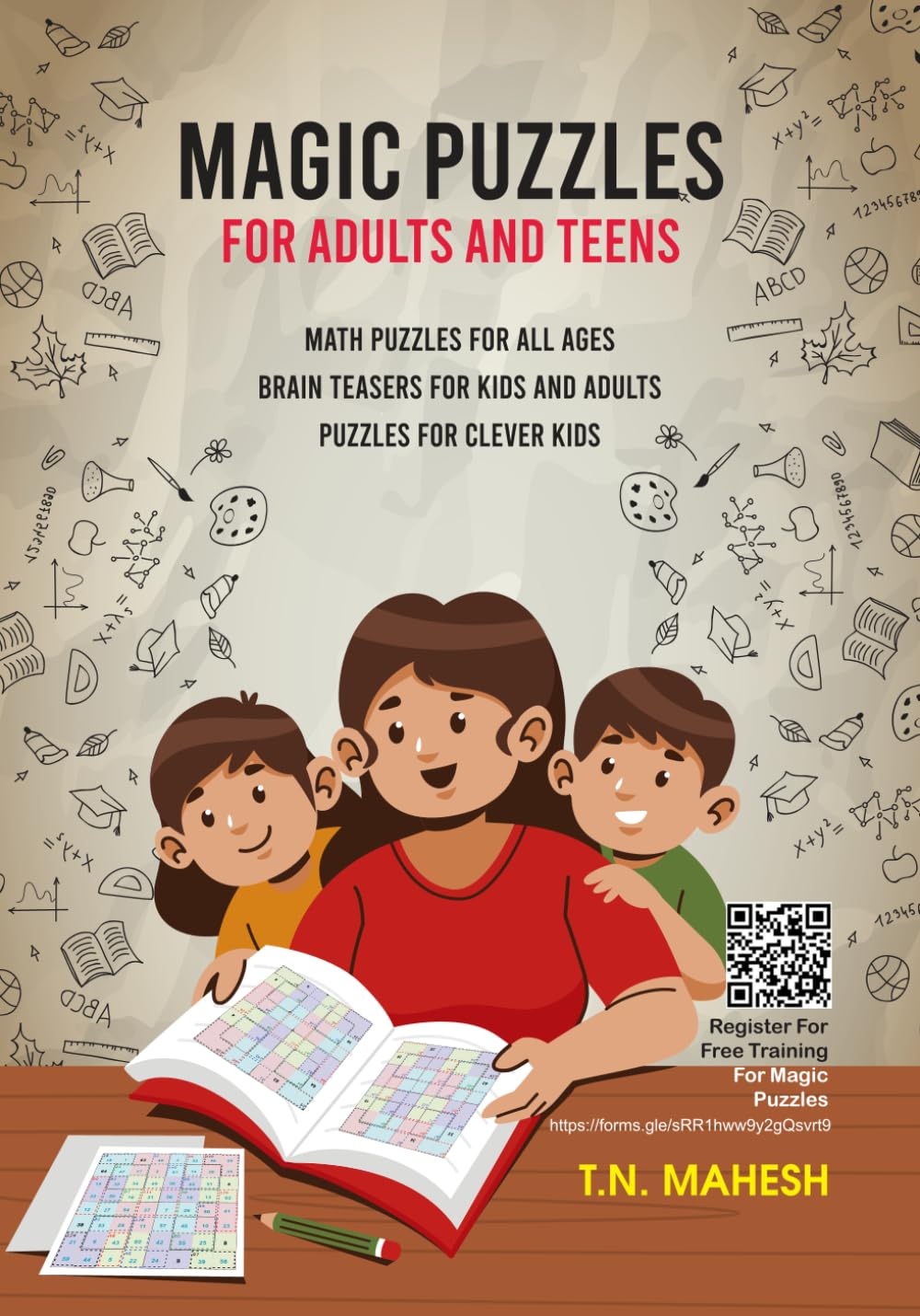 MAGIC PUZZLES FOR ADULTS AND TEENS: Puzzles for brain, Arithmetic and ...