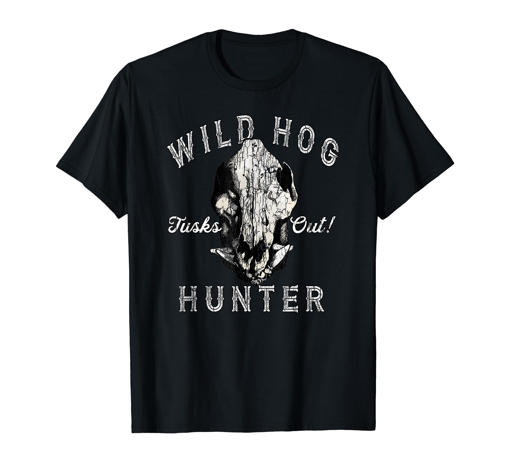 Amazon.com: Wild Hog Hunter Shirt-Tusks Out! Hog skull t shirt ...
