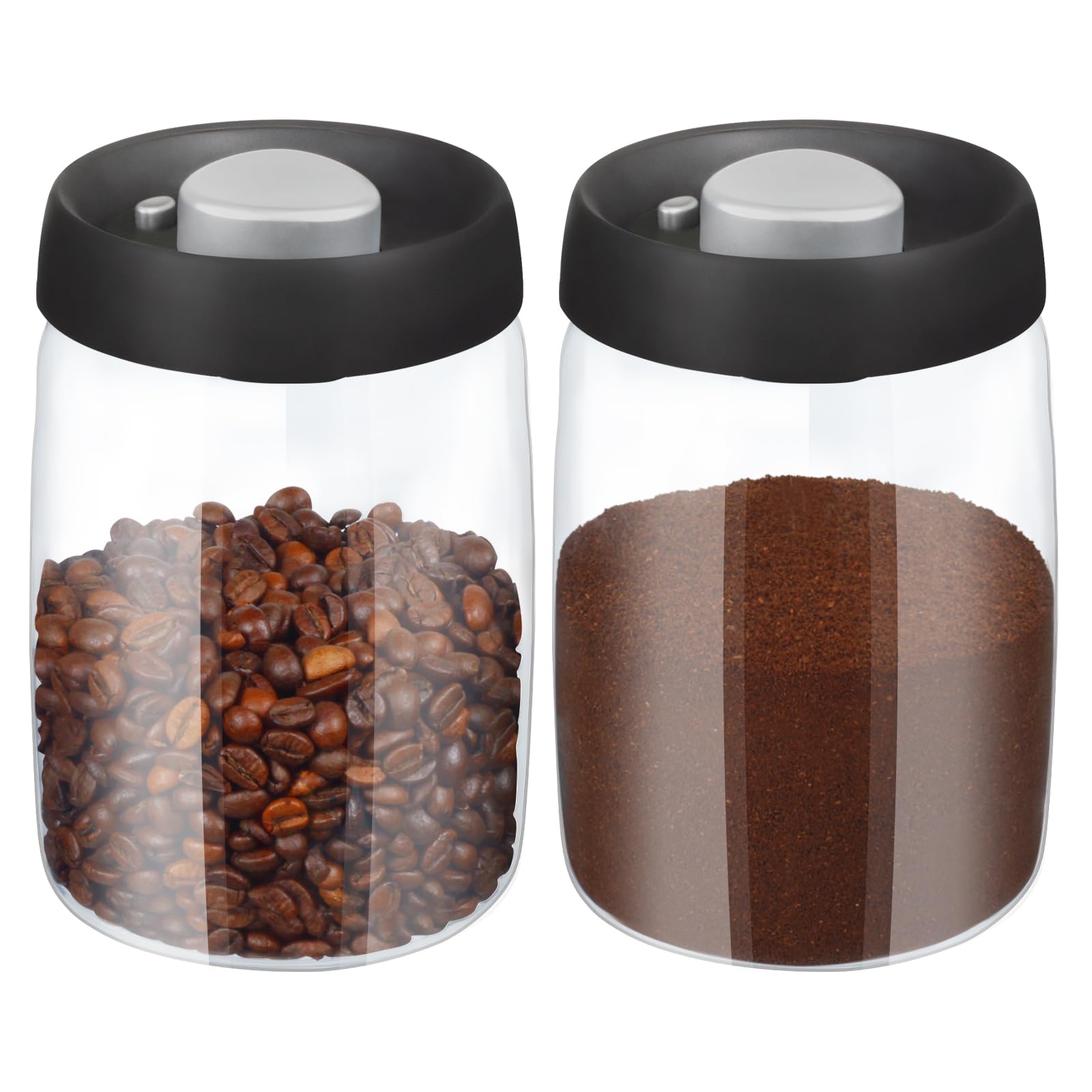 Amazon.com: HeipokLife Vacuum Coffee Canisters with Airtight Lids ...