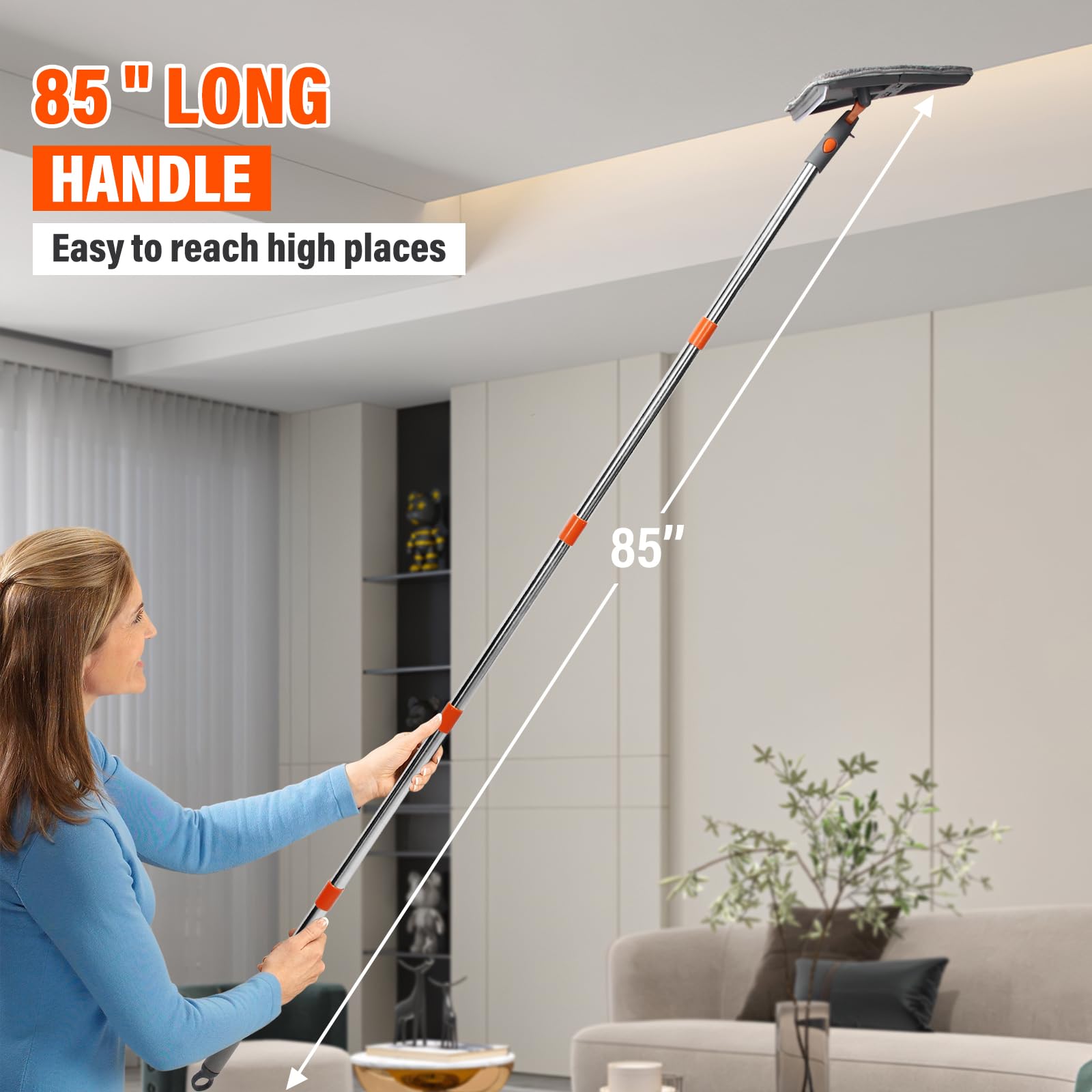 Viral Mop For Walls CALBEAU Baseboard Cleaner Tool With Handle, Folding ...