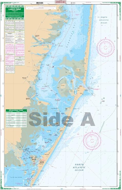 Amazon.com: Waterproof Charts, Large Print Barnegat Bay, 56E, Easy-to ...