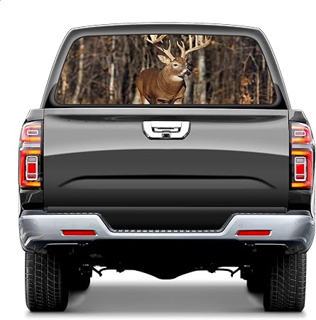 Amazon.com - Rear Window Graphic Decals for Trucks Forest Reindeer Deer ...