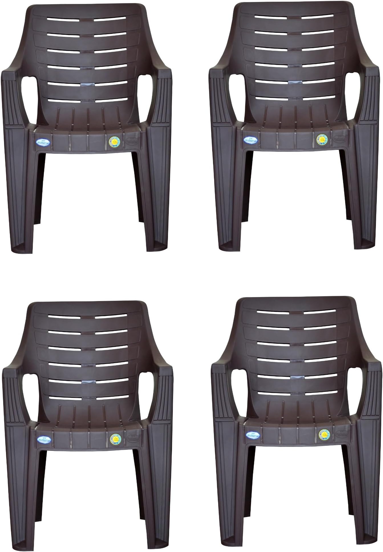 VV National Premium Plastic Chair | Model - Falcon | Color - Brown ...