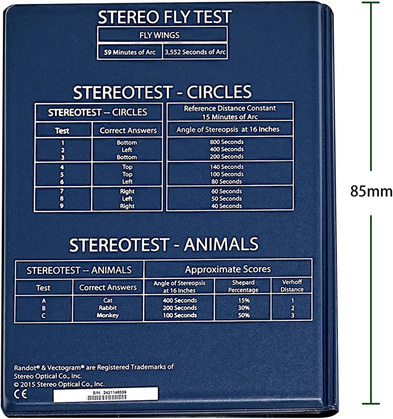 AMUREME Stereo Fly Test Stereo Vision Test Chart Fly Australia | Ubuy