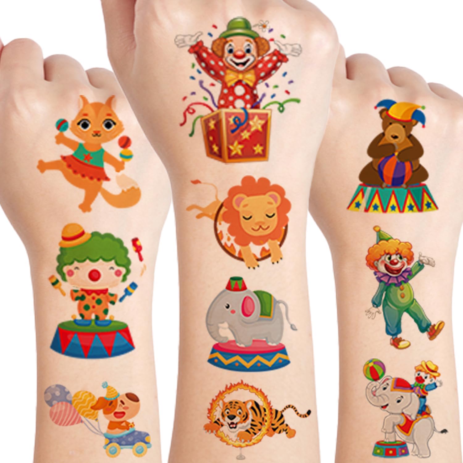 Amazon.com : xo, Fetti Circus Party Temporary Tattoos - 42 Gold ...