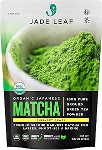 Jade Leaf Matcha Organic Green Tea Powder - Premium Second Harvest ...