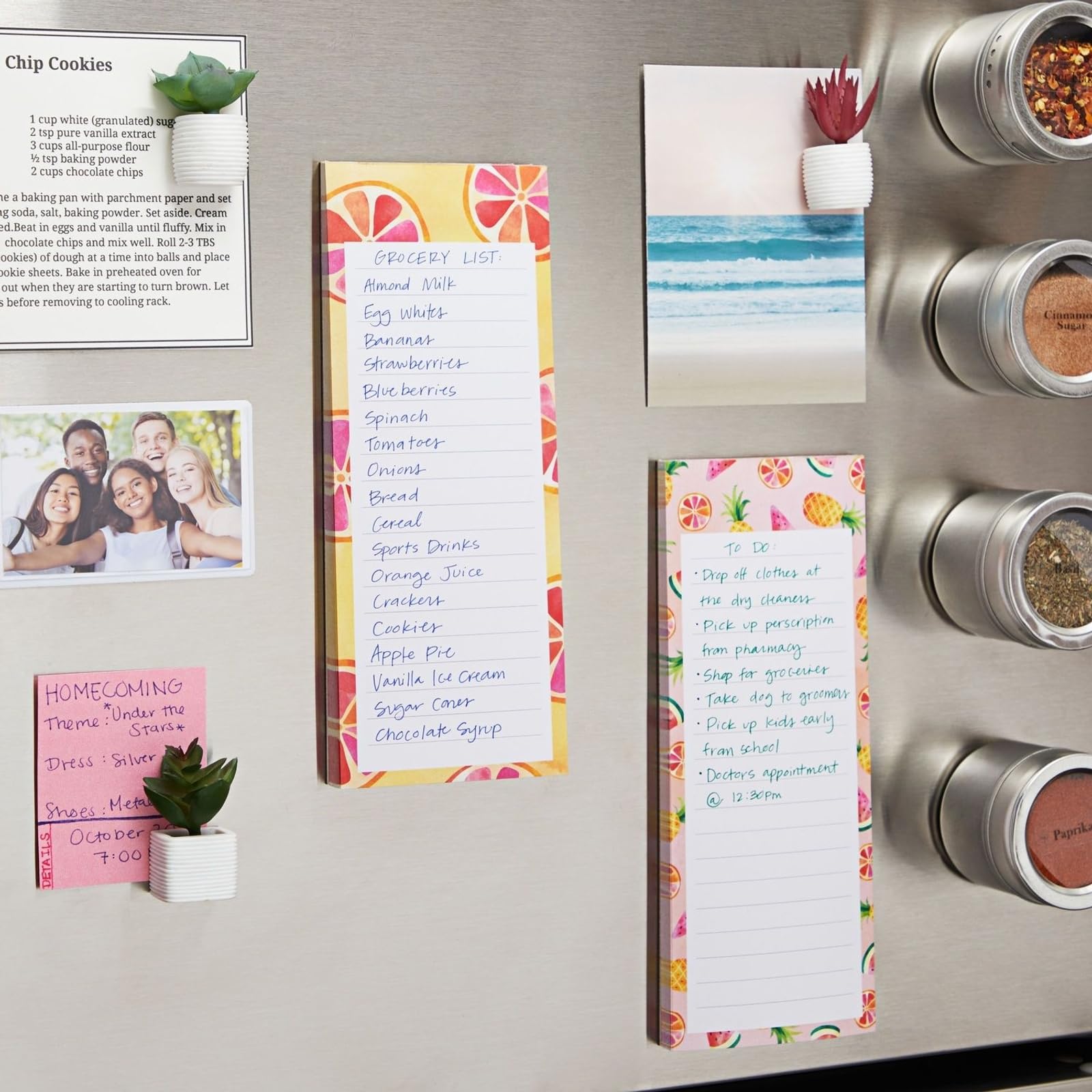 Snapklik.com : Juvale 6-Pack Magnetic Grocery List Pad For Fridge- Cute ...