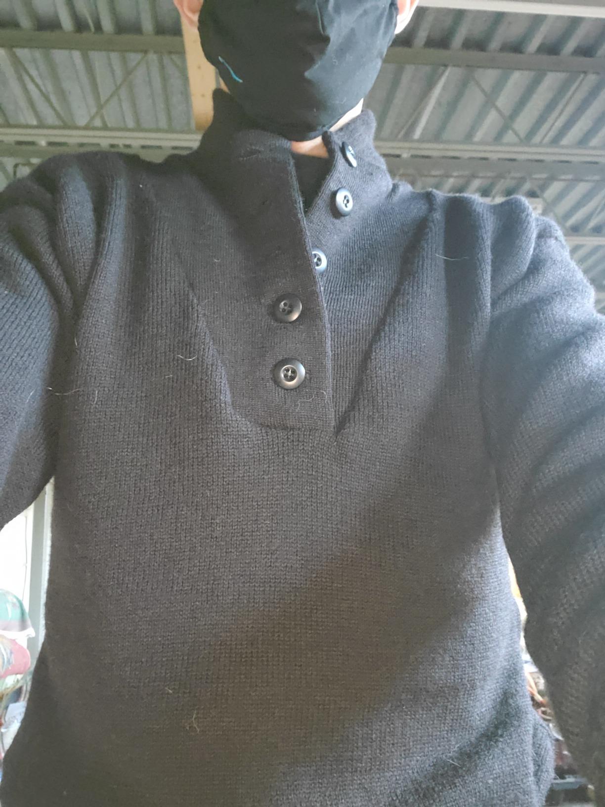 US Army Military Style 5 Button Sweater, 100% Knitted Wool, Made in USA ...