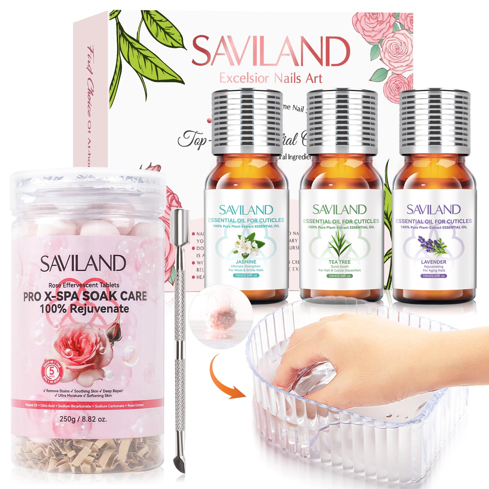 Amazon.com: SAVILAND Hand Pedicure Foot Spa Tablets with Natural ...