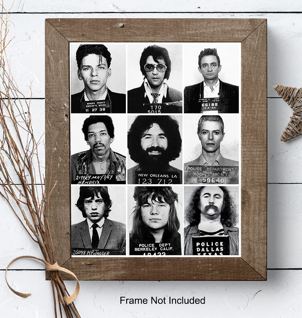 Buy Musician Mugshot Bowie, Elvis, Johnny Cash, Jerry Garcia, Jimi ...
