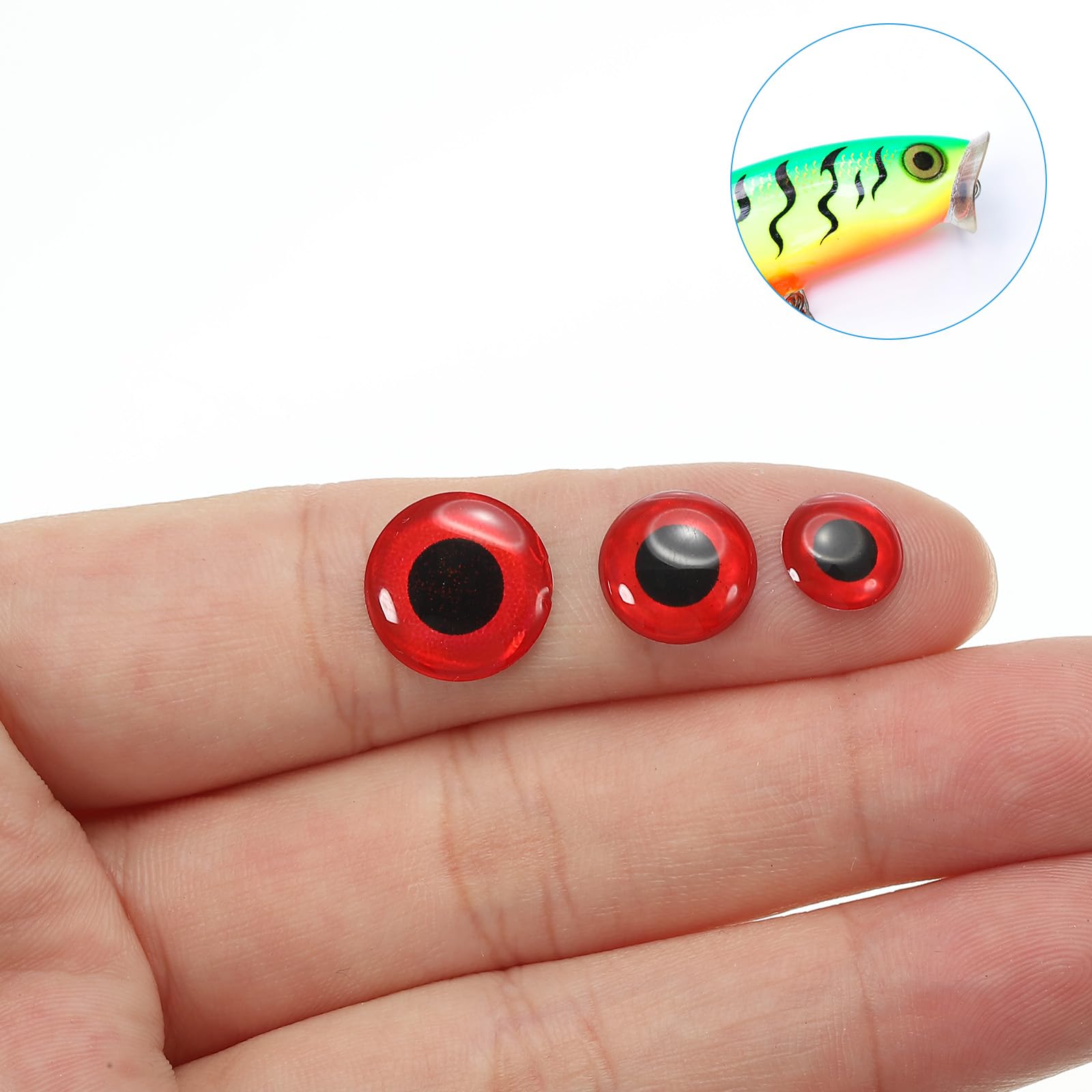 Red Eye Fishing Lures 3D Fishing Lure Eyes - Glass Eyes For Fishing ...