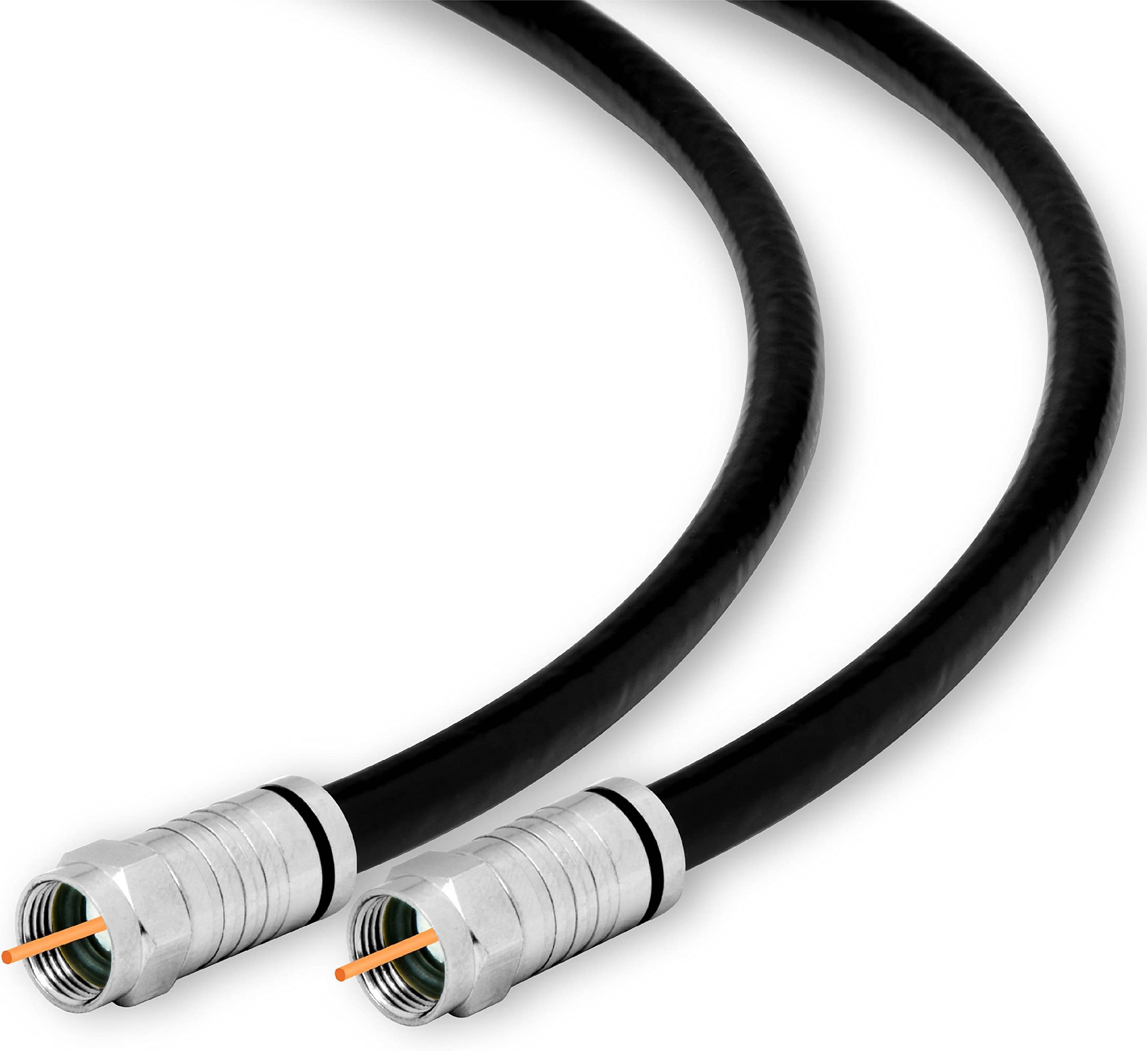 Amazon.com: UltraPro RG6 Coaxial Cable 3ft. Black, F-Type Connectors ...