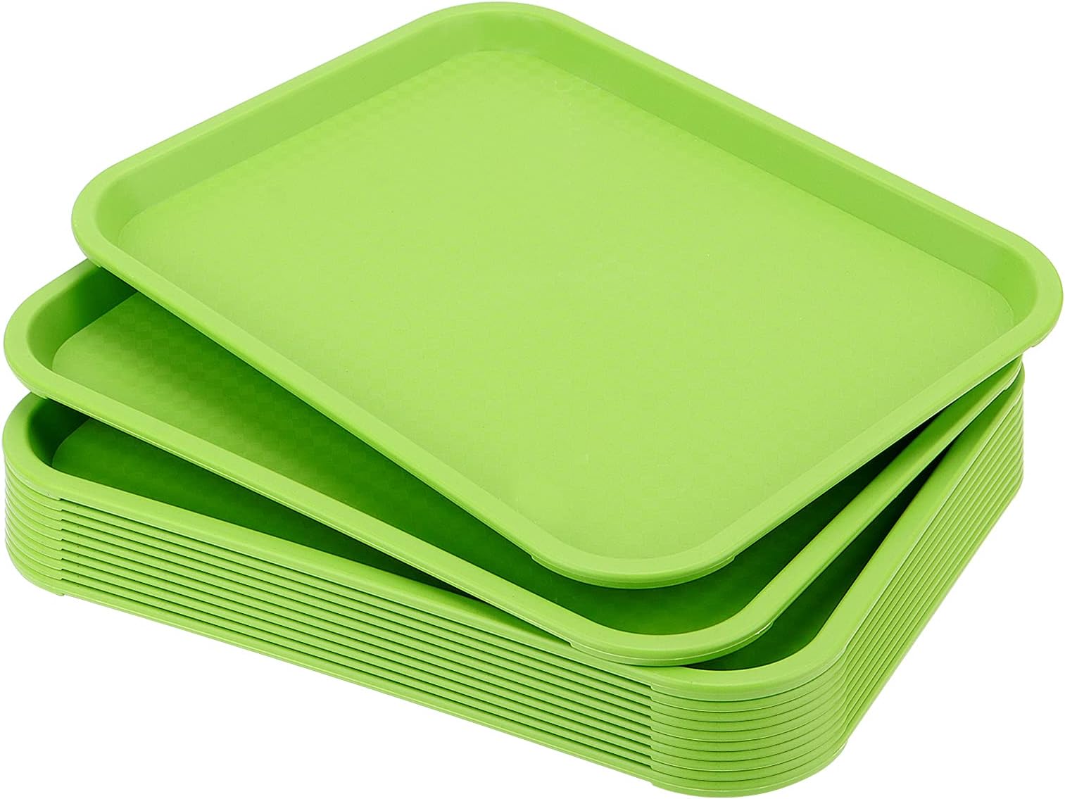 MUKCHAP 12 Pack Fast Food Serving Tray, 10 x 14 Inch Rectangle Plastic ...