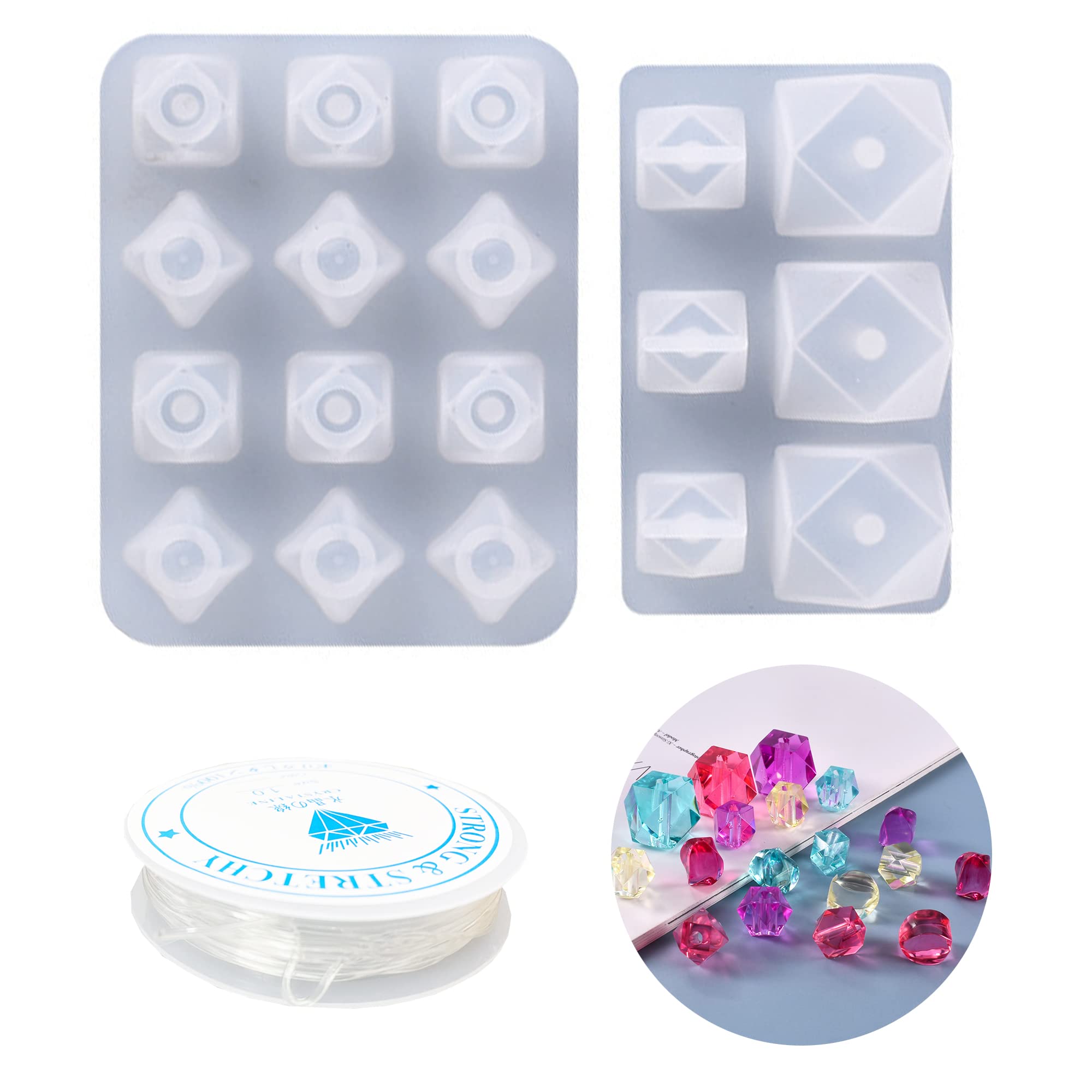 Amazon.com: Yayatty 2 PCS Beading Resin Molds Silicone, Jewelry Resin ...