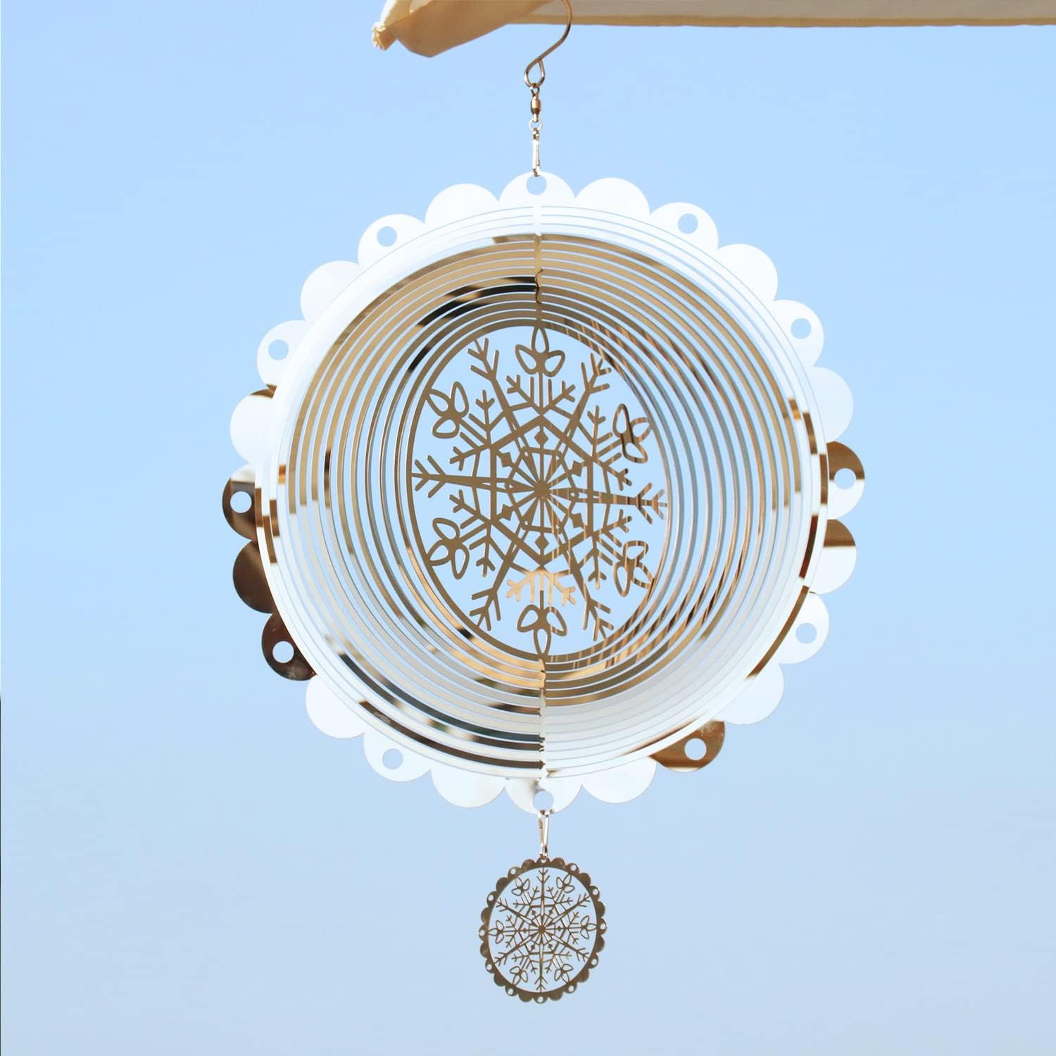 Amazon.com: Stainless Steel Thickened Wind Spinner, 12inch Christmas 3D ...