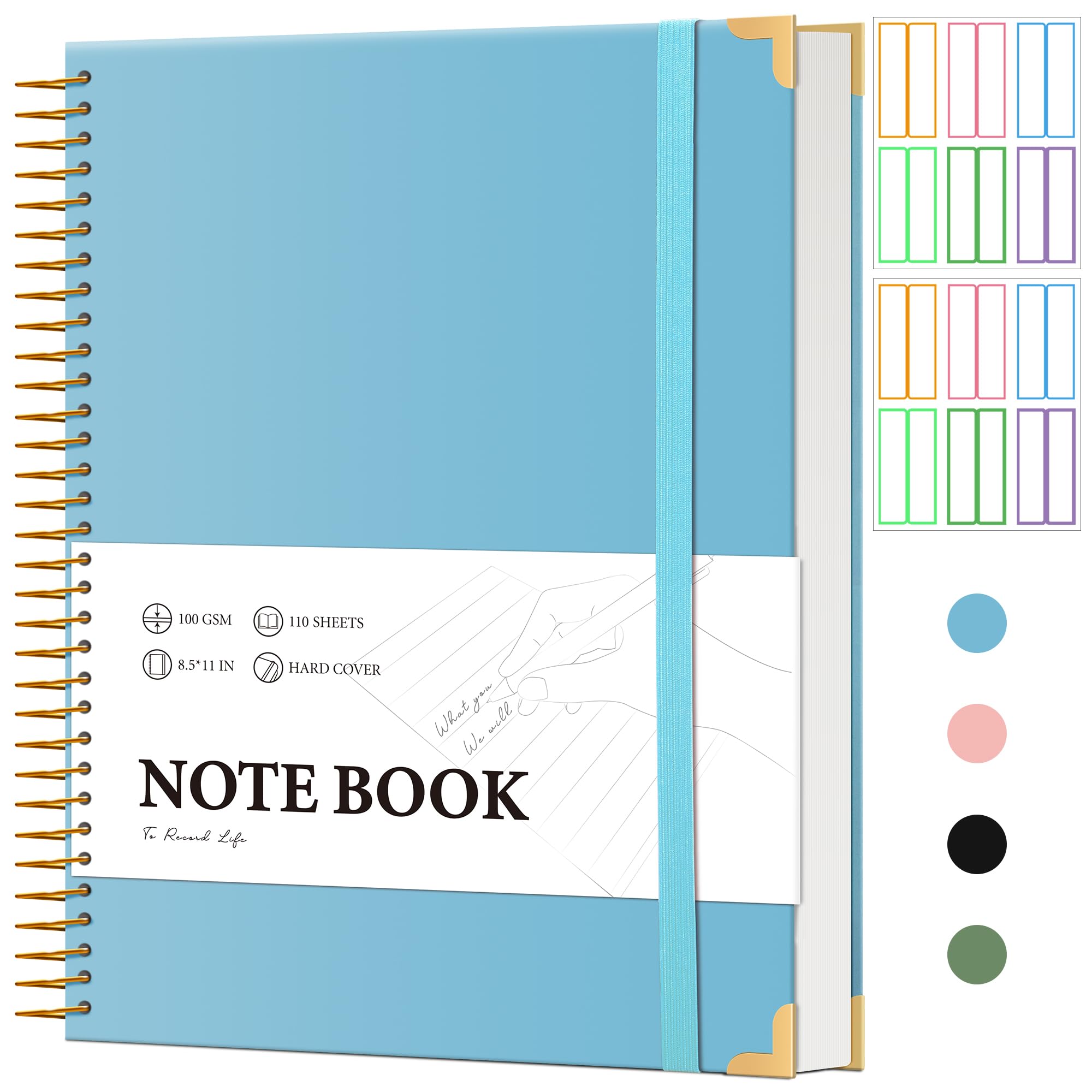 Amazon.com : FLYING EAGLE Blue Spiral Notebook College Ruled 8.5 X 11 ...