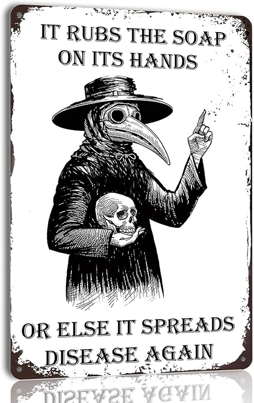 Amazon.com: Gothic Wall Decor Halloween Bathroom Poster Goth Home Metal ...