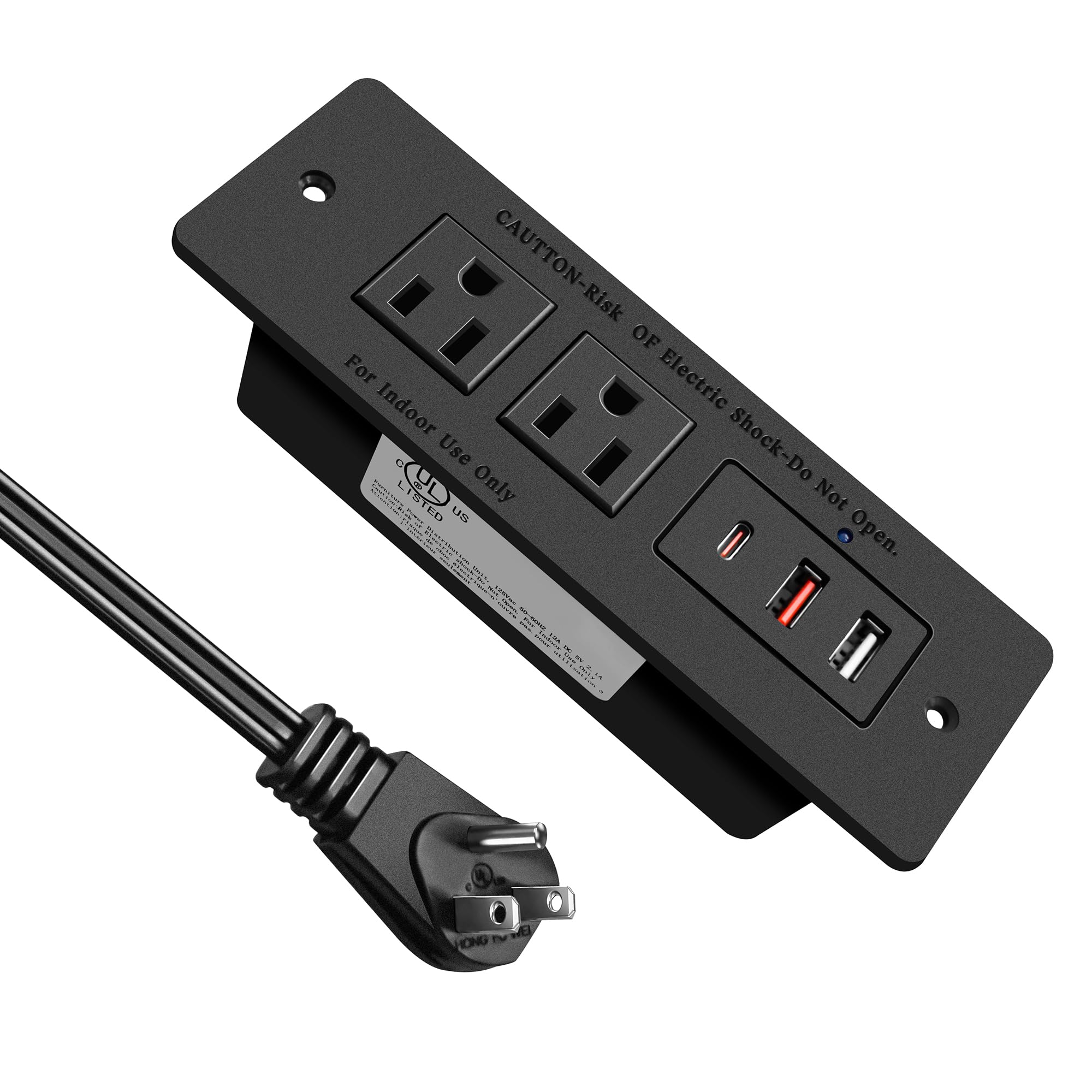 Amazon.com: JACEPFY Recessed Power Strip USB C PD20W Fast Charging ...