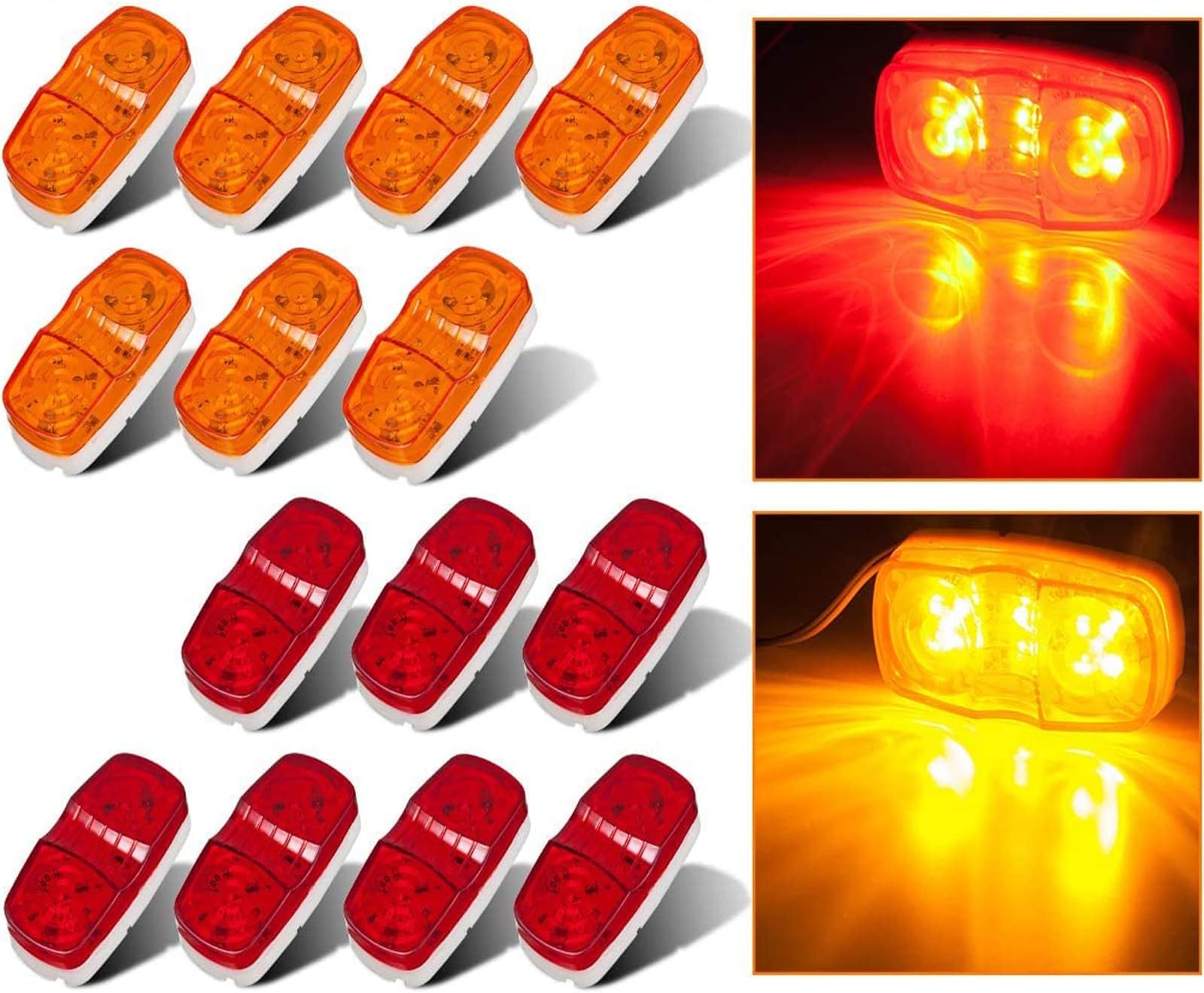 Amazon.com: LIMICAR 14PCS Trailer Marker LED, 12 Diodes RV Clearance ...