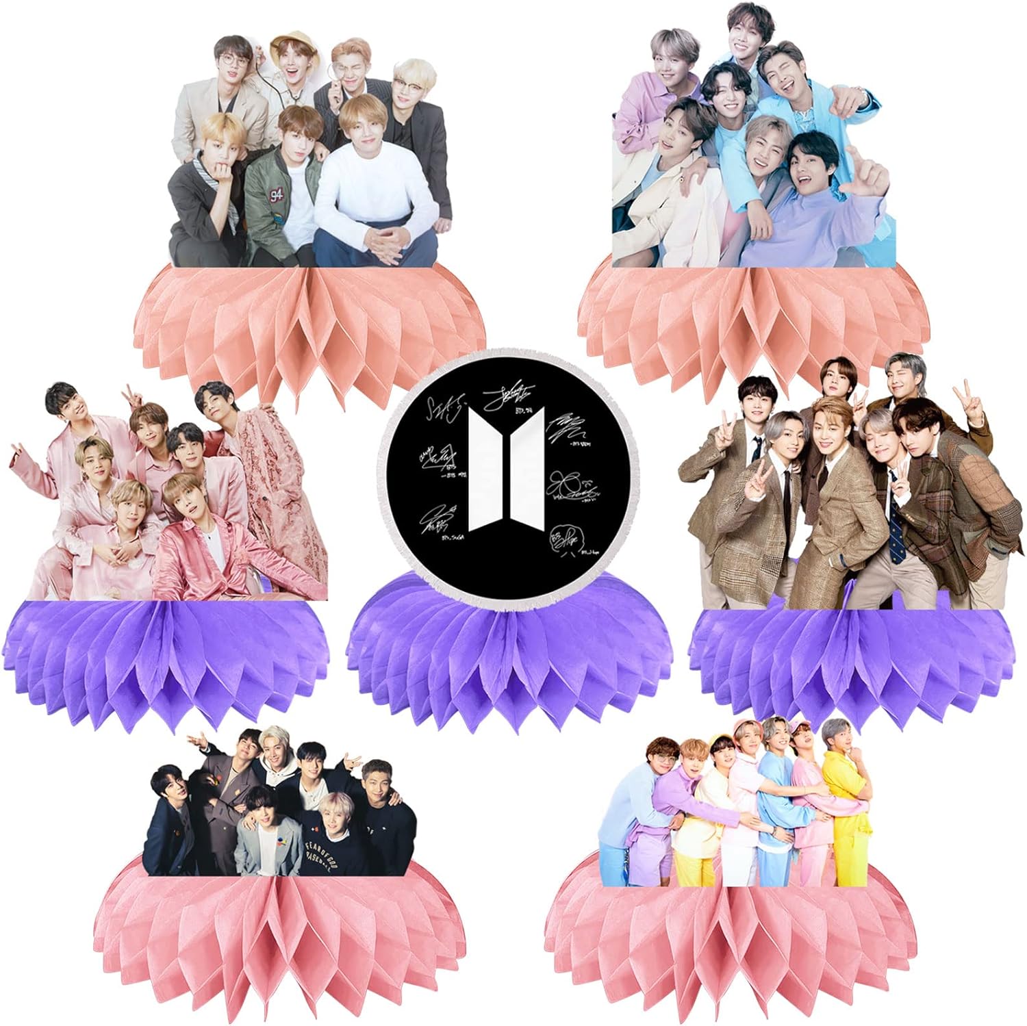 Amazon.com: BTS Birthday Party Decoration, 7Pcs Bangtan Boys Party ...