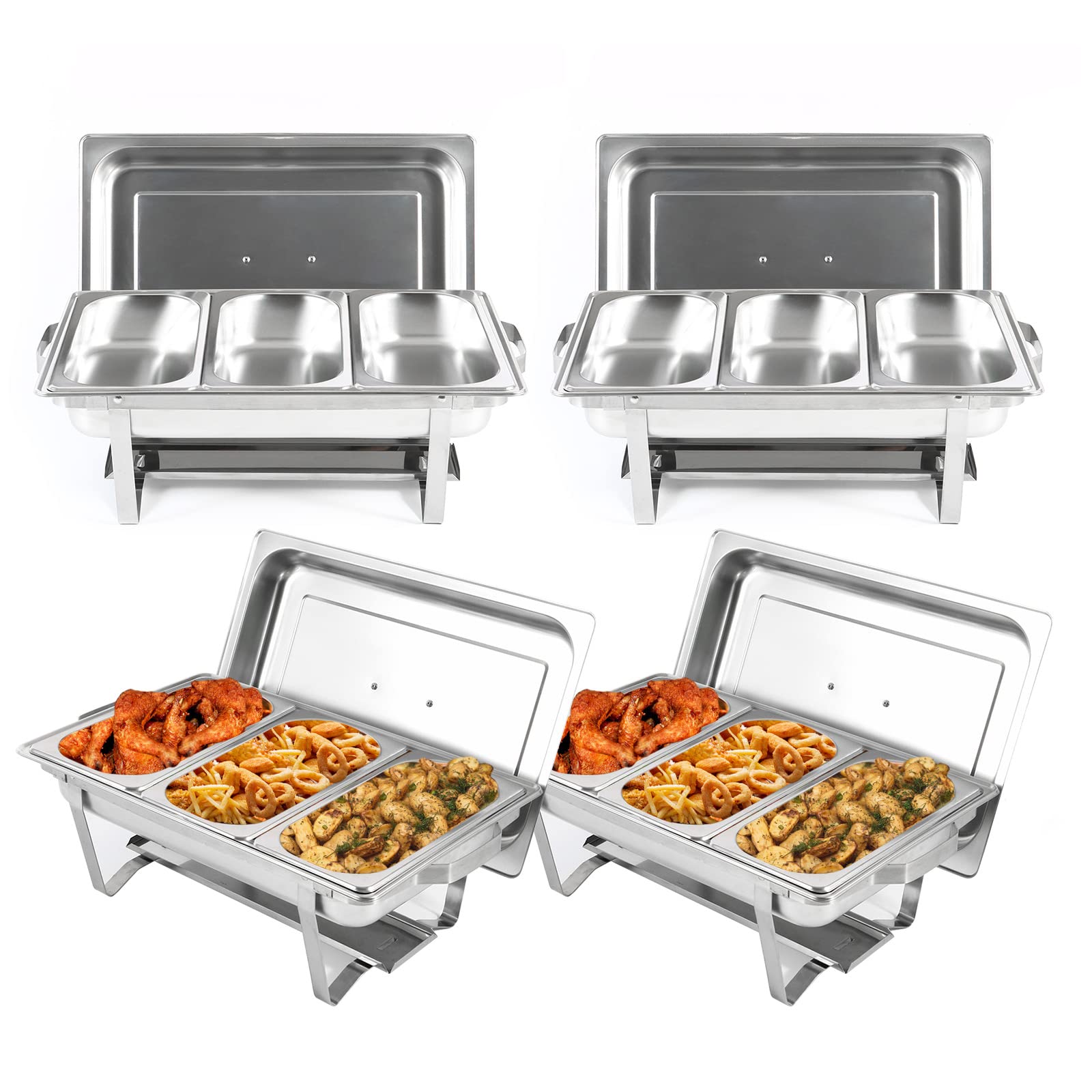 Restlrious Chafing Dish Buffet Set Stainless Steel 8 QT Foldable ...