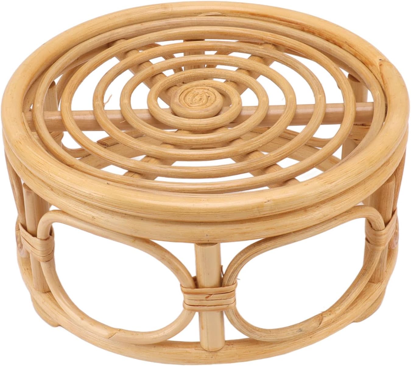 Amazon.com : Round Plant Stand, Rattan Wicker Circle Pedestal Round ...