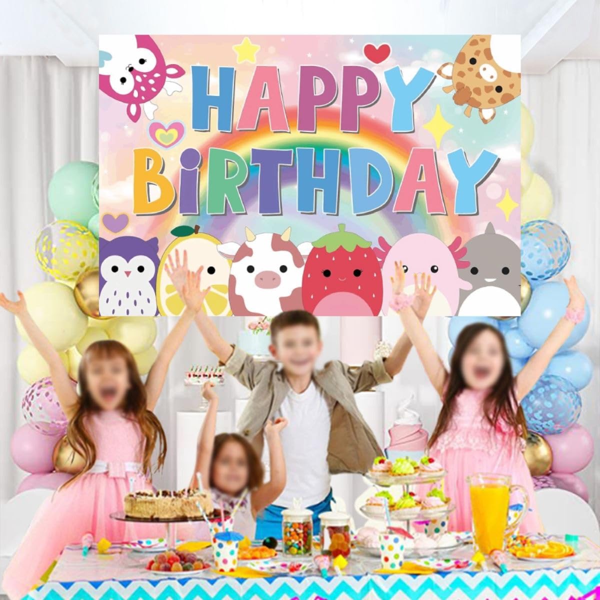 Brand Birthday Party Decorations Backdrop Anime Girl/boy Cake Topper ...