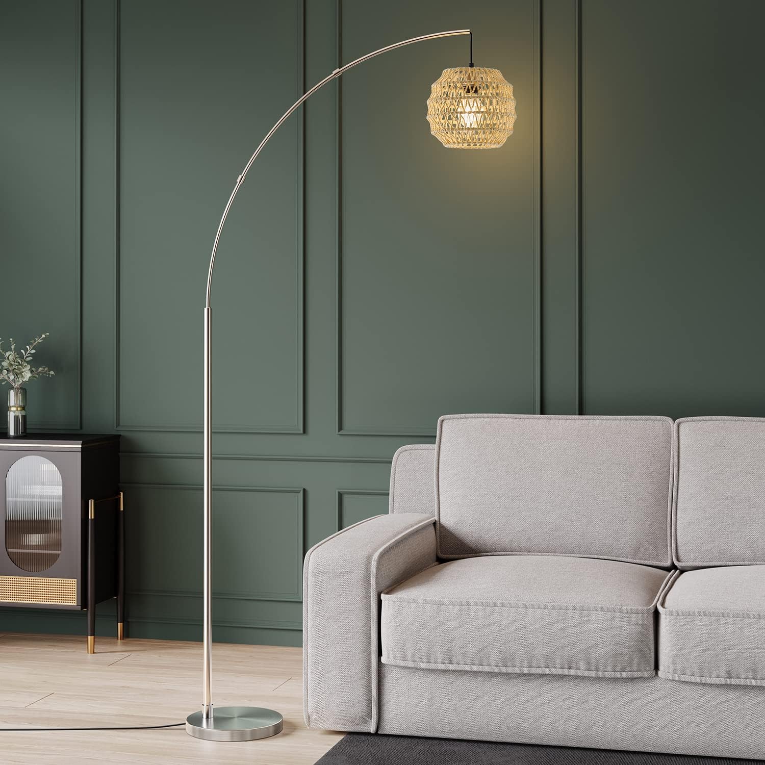 Twoeach Modern Arc Floor Lamp for Living Room Bedroom Office 82 ...