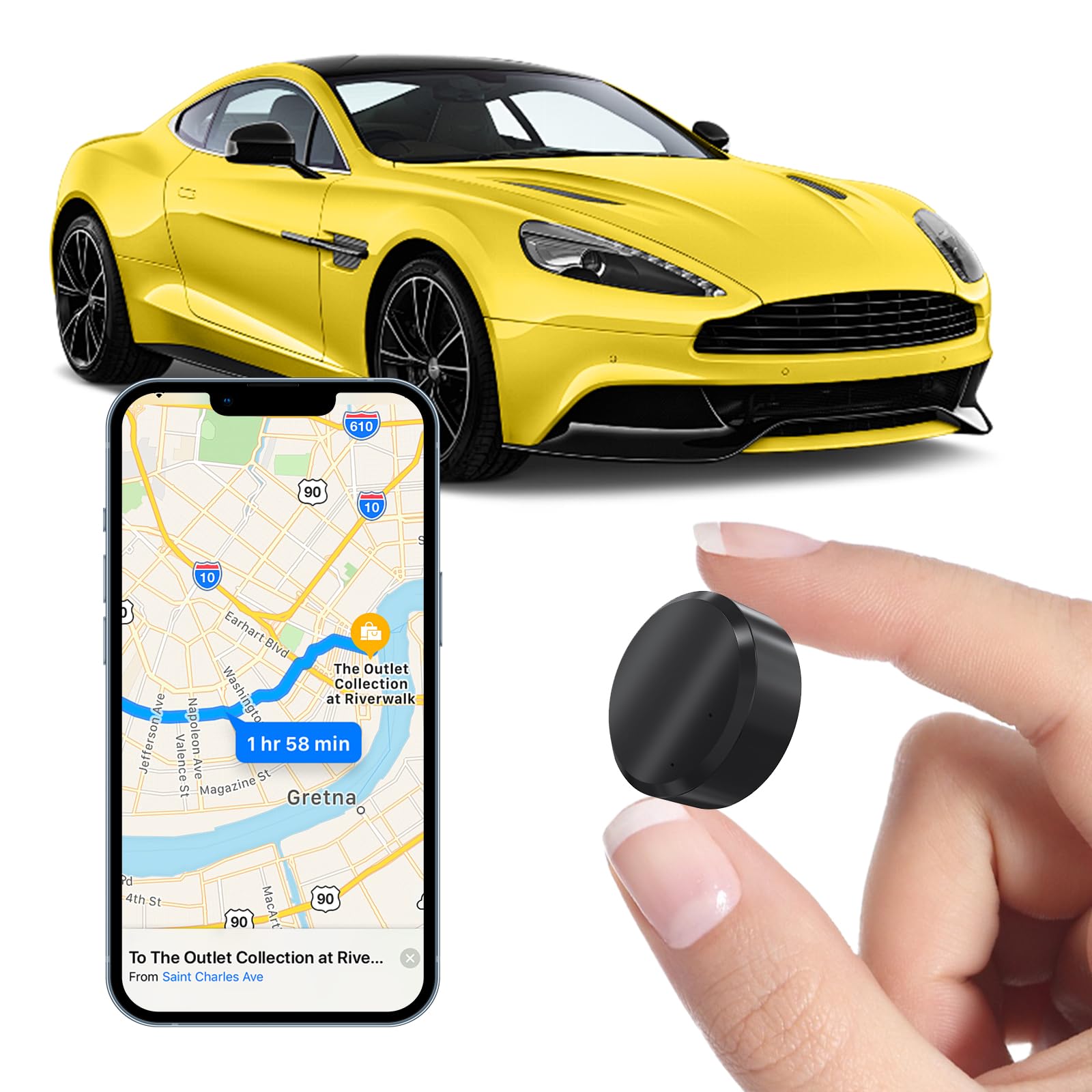 Amazon.com: GPS Tracker for Vehicles - No Monthly Fee Magnetic Real ...