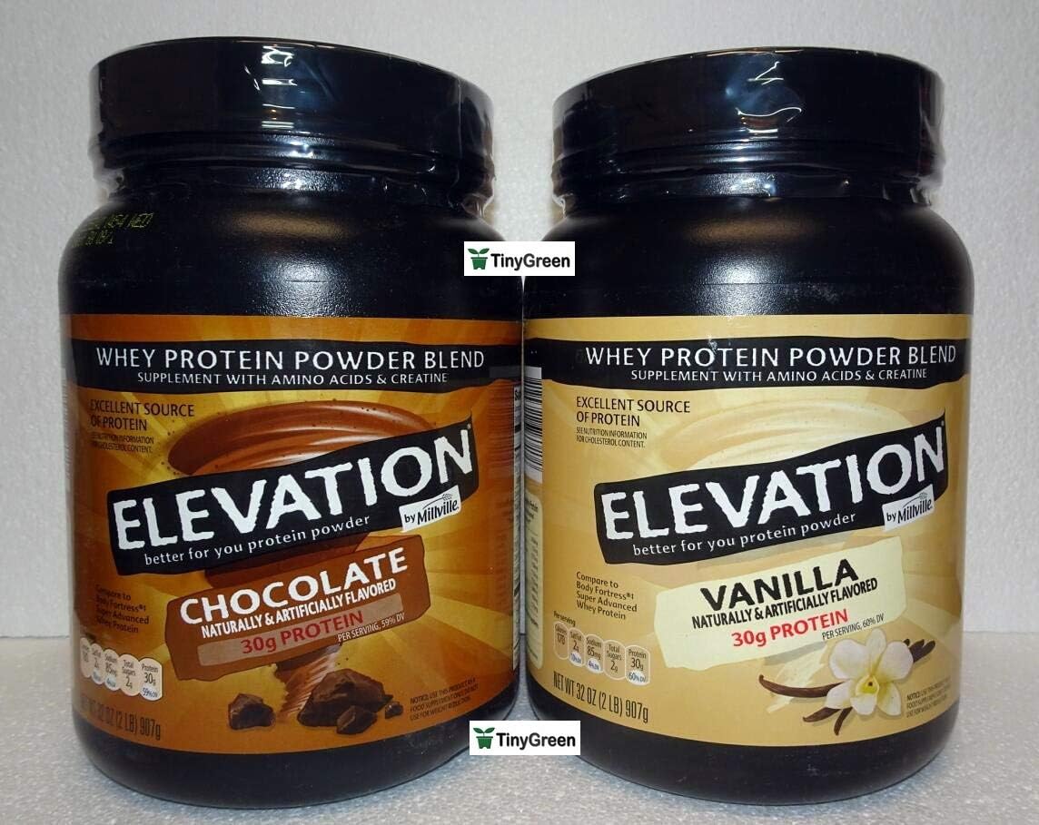 Amazon.com: Elevation by Millville Whey Protein Powder Blend 2 Flavors ...