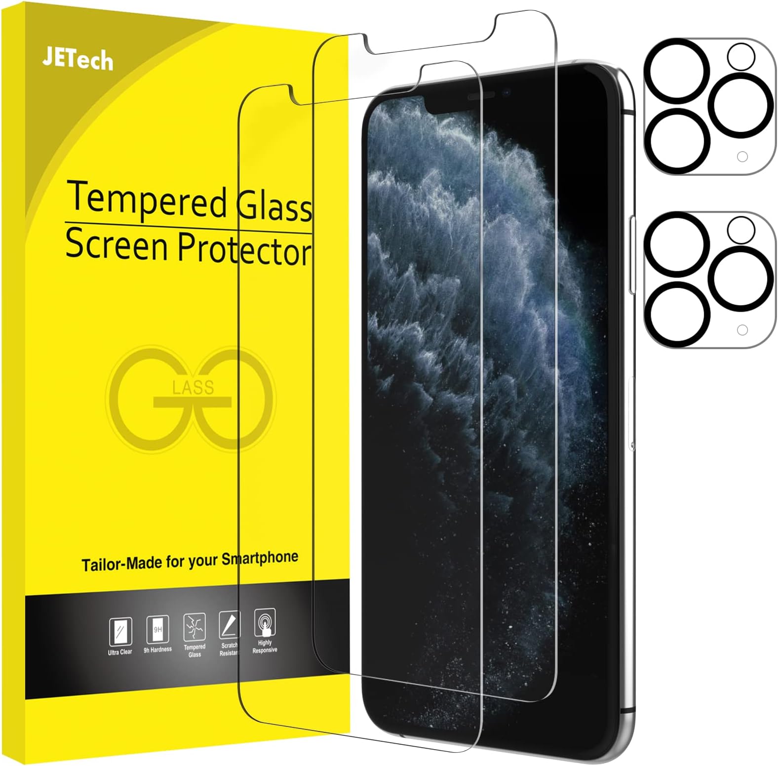 JETech Screen Protector for iPhone 11 Pro, iPhone Xs and iPhone X 5.8 ...